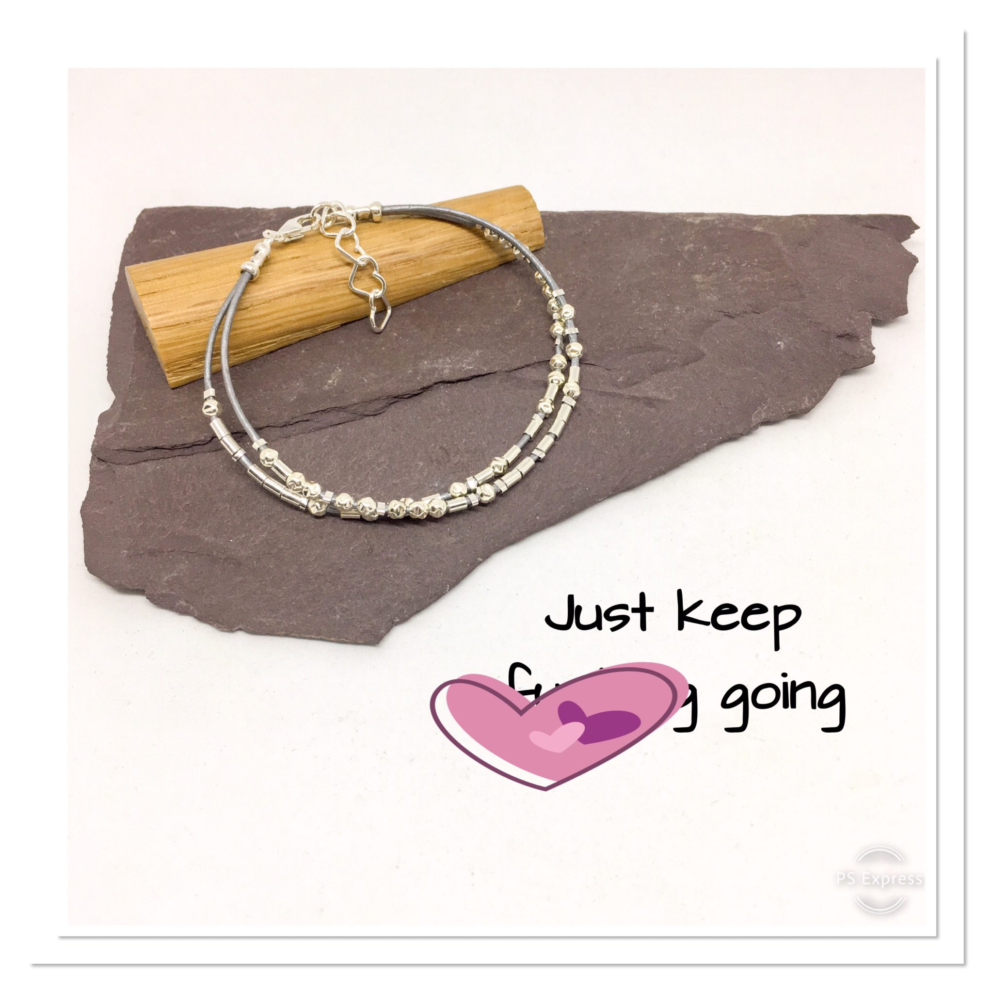 Just Keep Fucking Going, Morse code message bracelet - Twinkly Bits