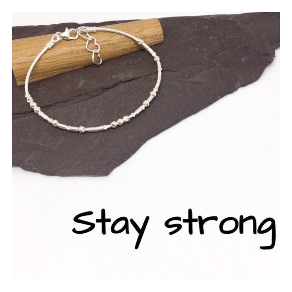 Stay Strong Morse Code bracelet - Twinkly Bits